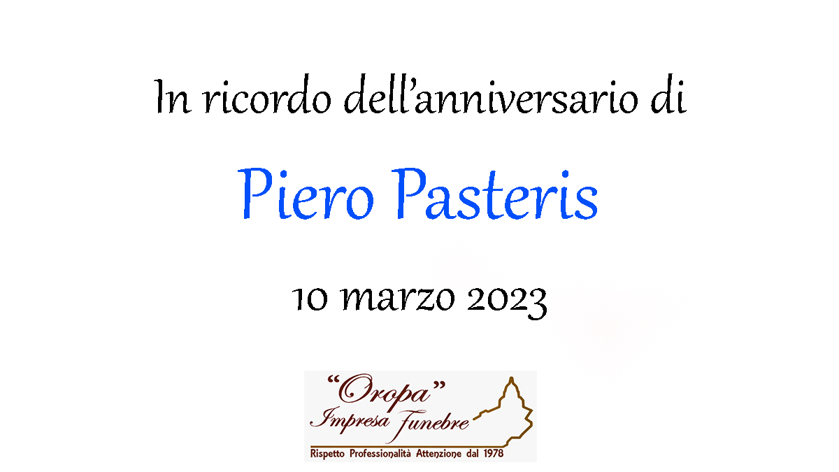 Piero Pasteris, anniversario - Newsbiella.it