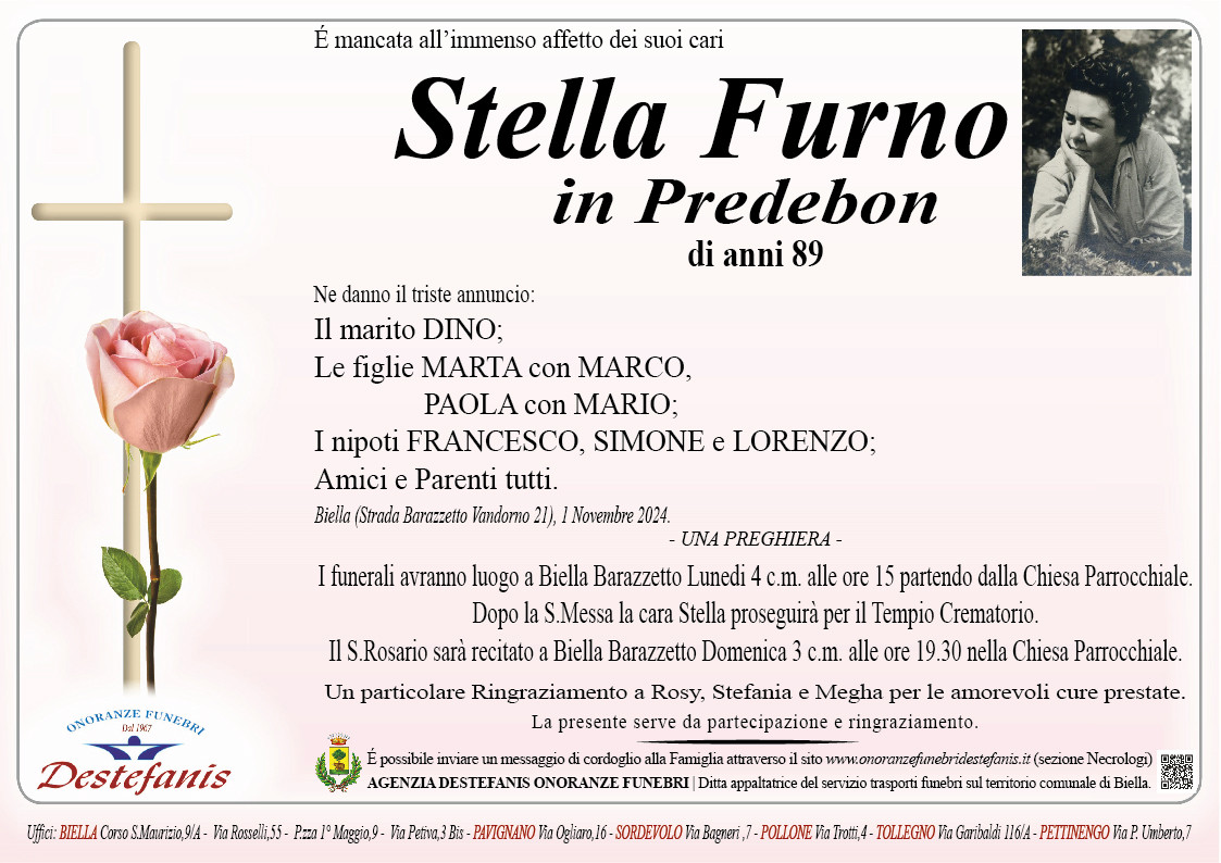 Stella Furno, in Predebon - Newsbiella.it