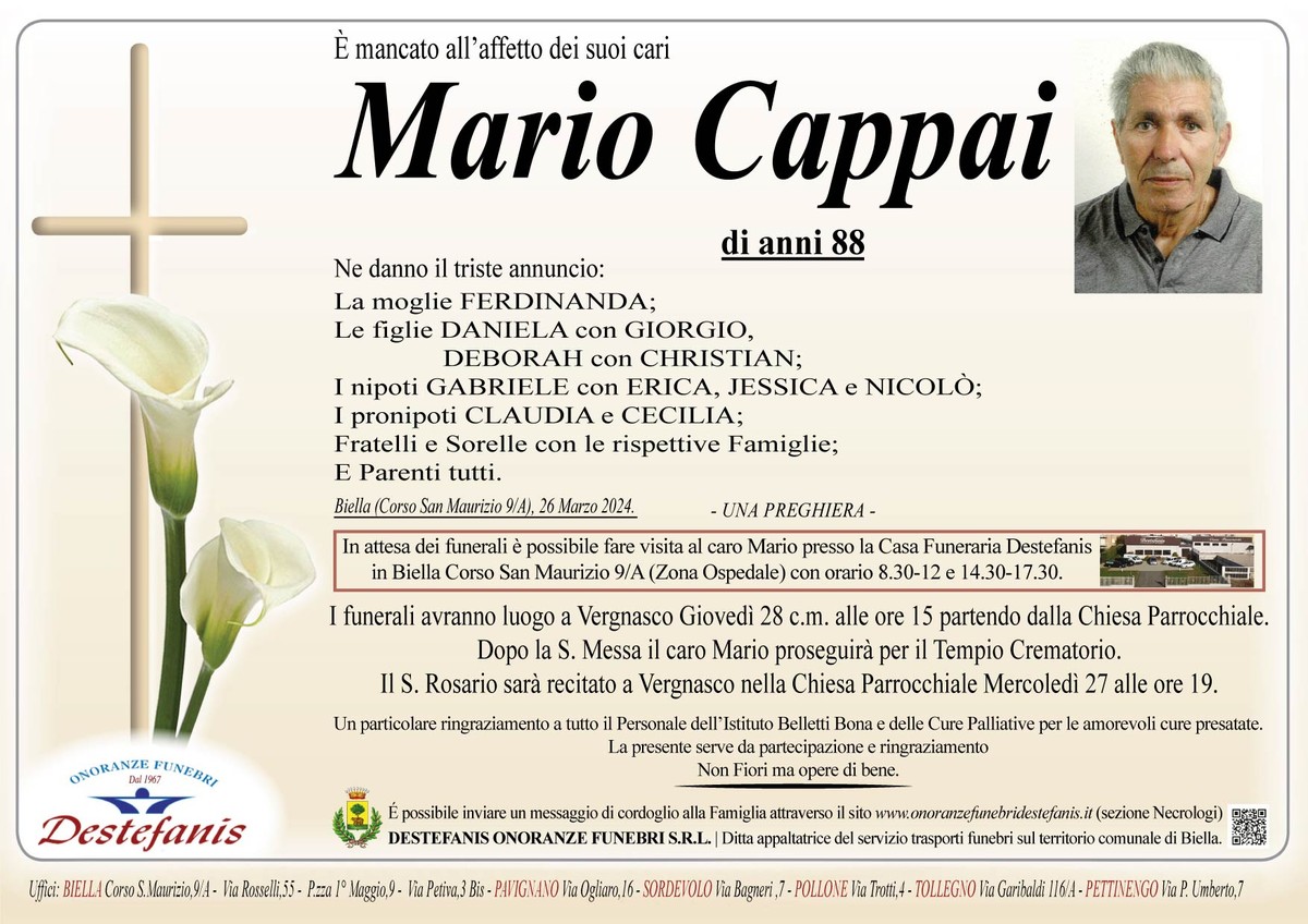 Mario Cappai - Newsbiella.it