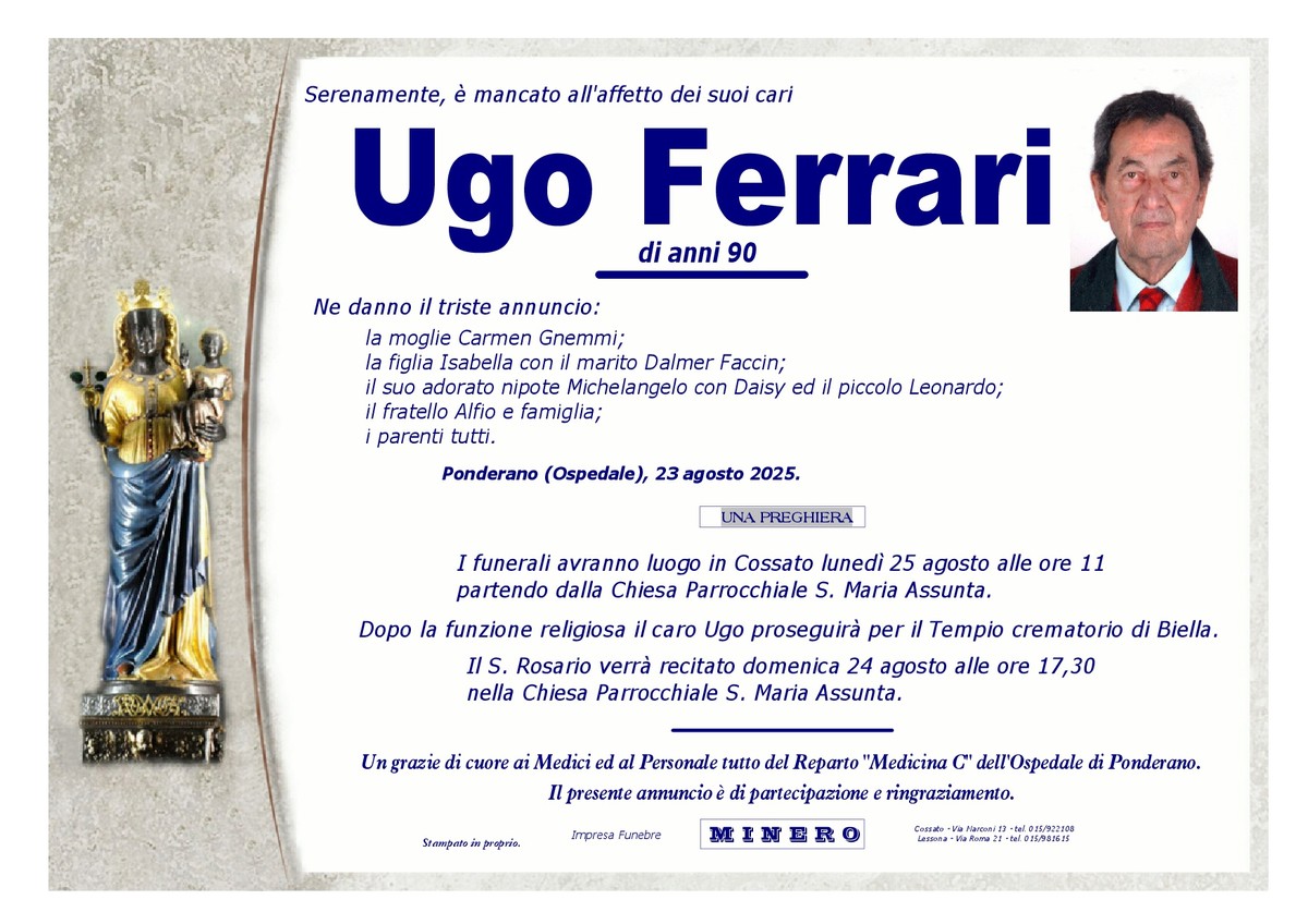 Ugo Ferrari - Newsbiella.it