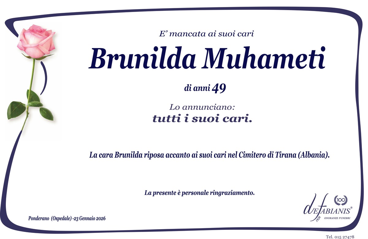 Brunilda Muhameti - Newsbiella.it