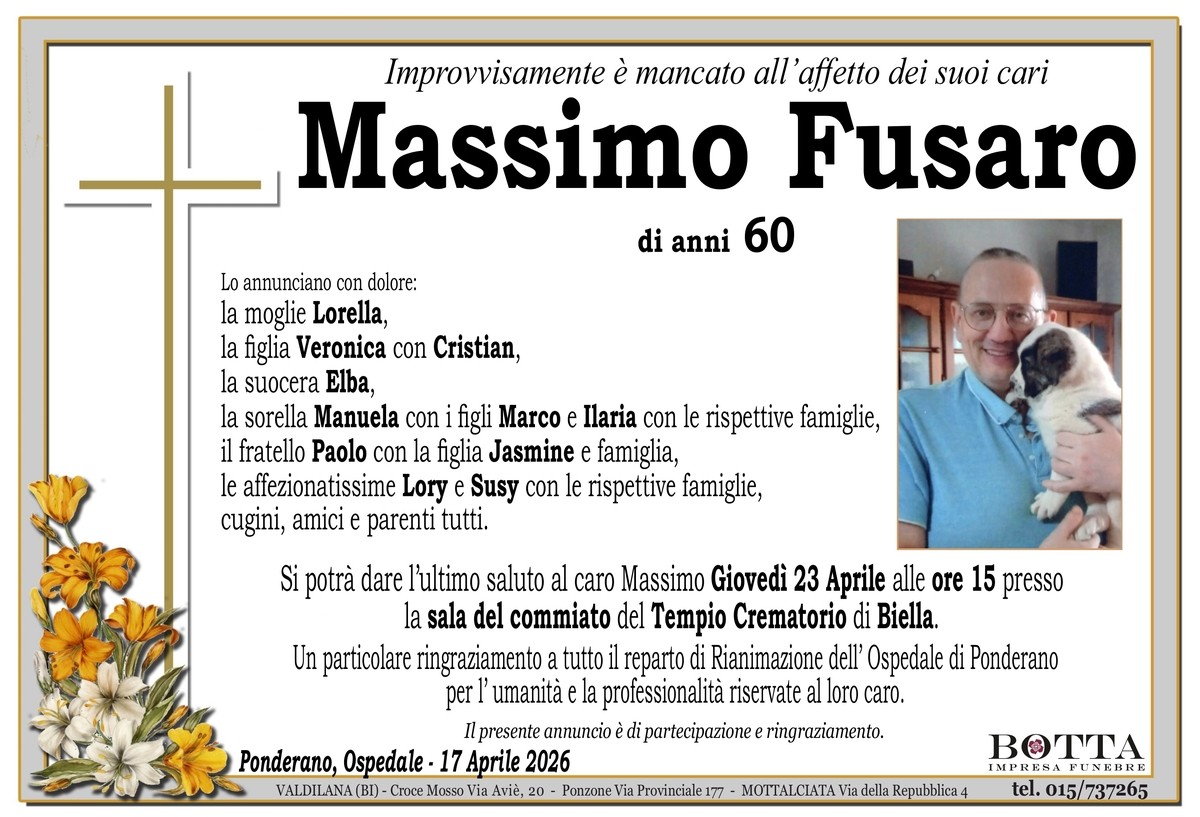 Massimo Fusaro - Newsbiella.it