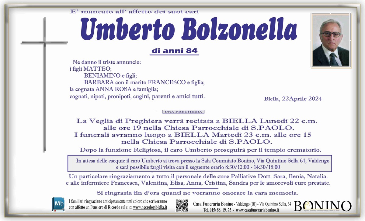 Umberto Bolzonella - Newsbiella.it