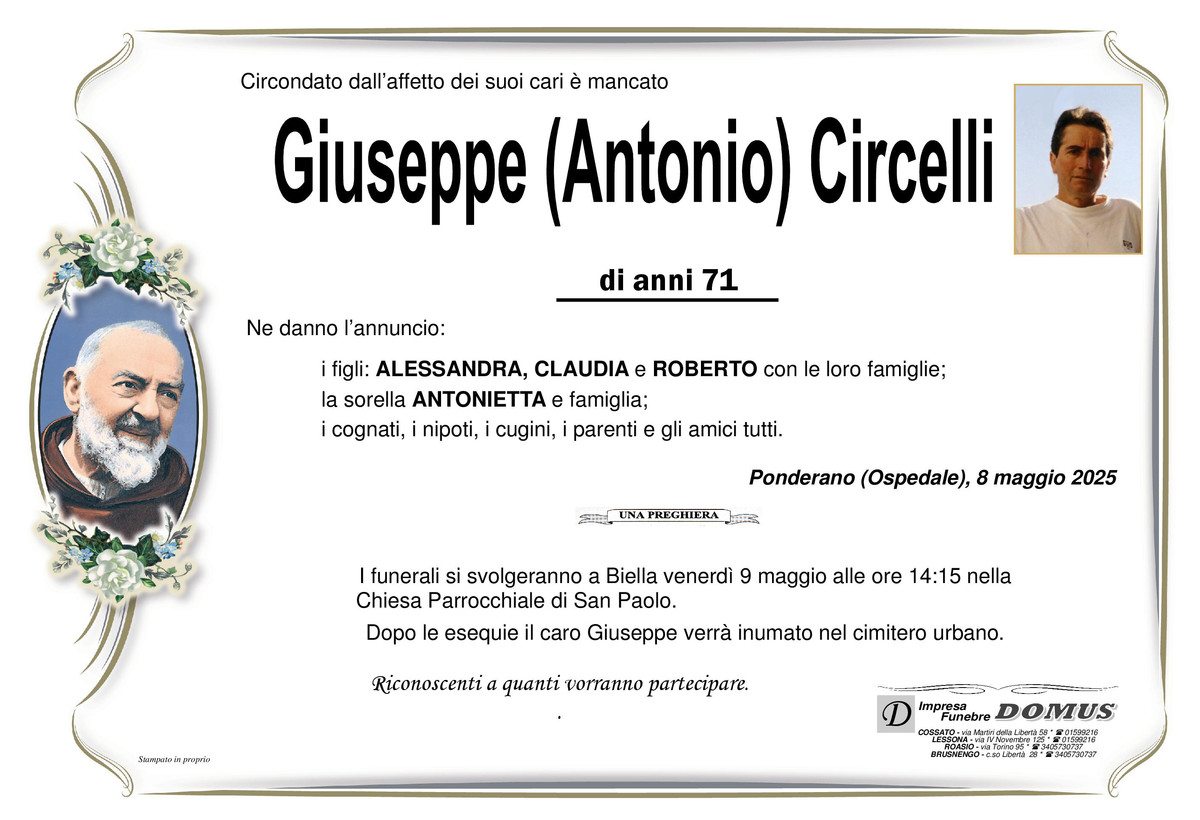 Giusepoe Circelli - Newsbiella.it