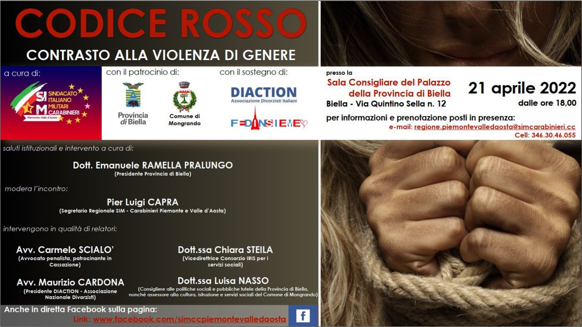 Codice Rosso, contrasto alla violenza di genere - Newsbiella.it