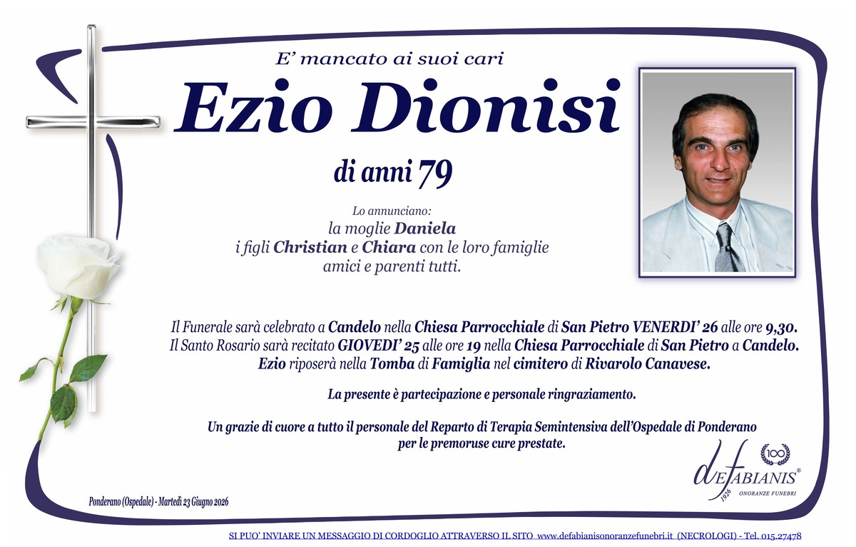Ezio Dionisi - Newsbiella.it