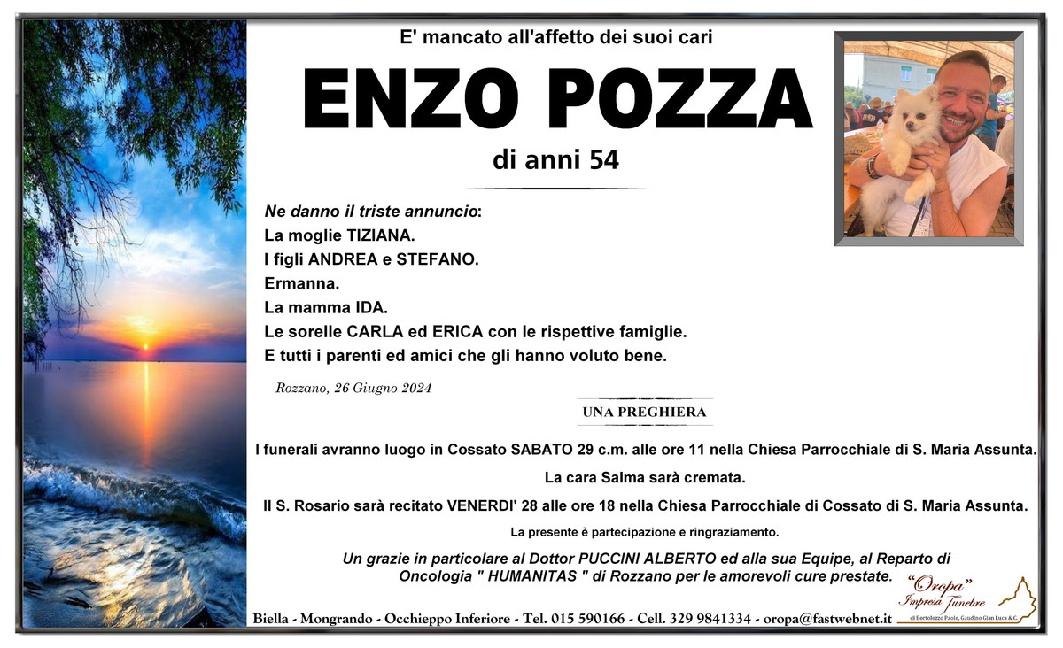 Enzo Pozza - Newsbiella.it