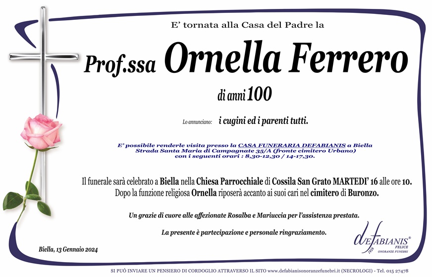 Ornella Ferrero - Newsbiella.it