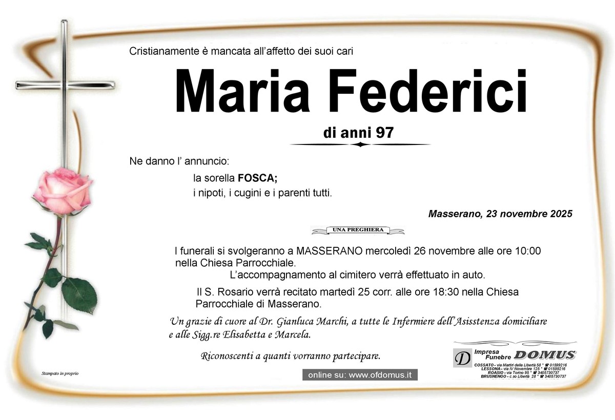 Maria Federici - Newsbiella.it