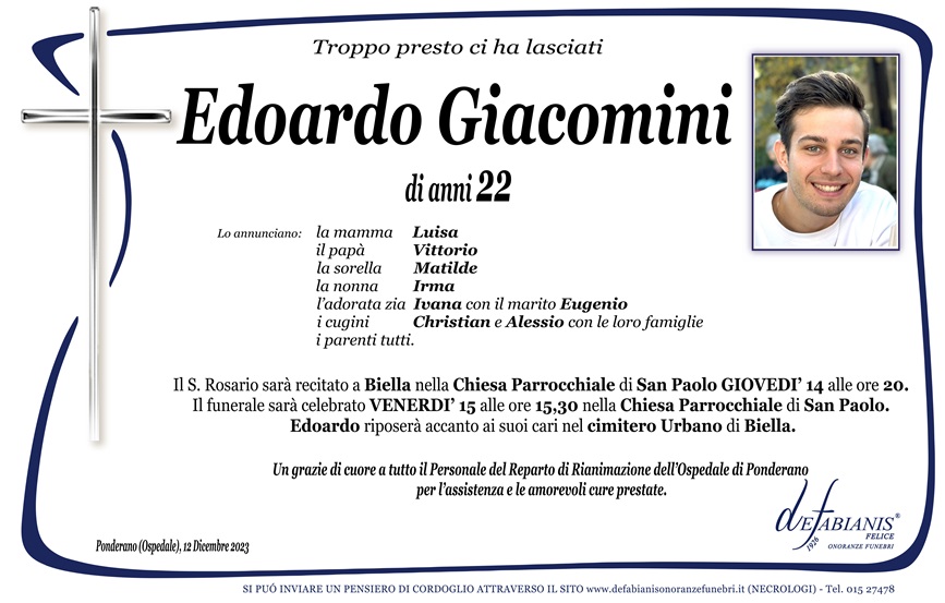 Edoardo Giacomini - Newsbiella.it