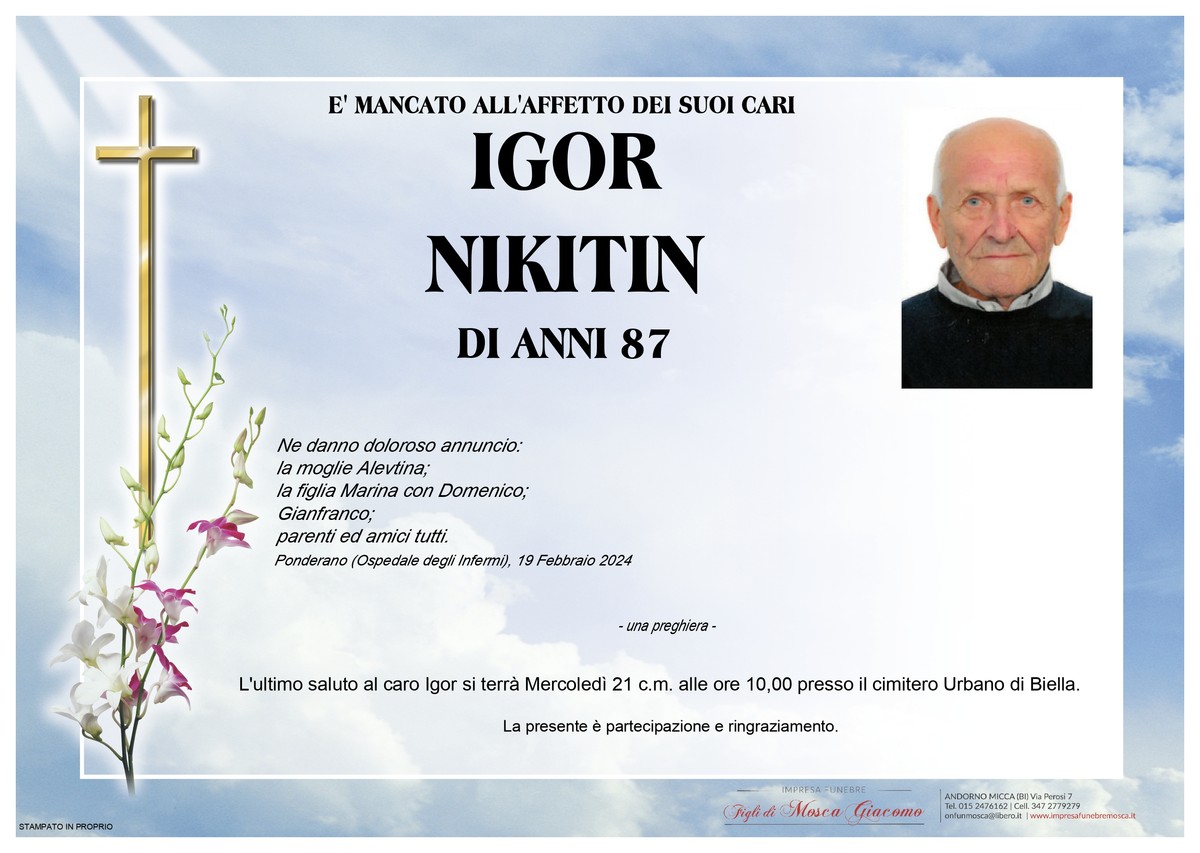 Igor Nikitin - Newsbiella.it