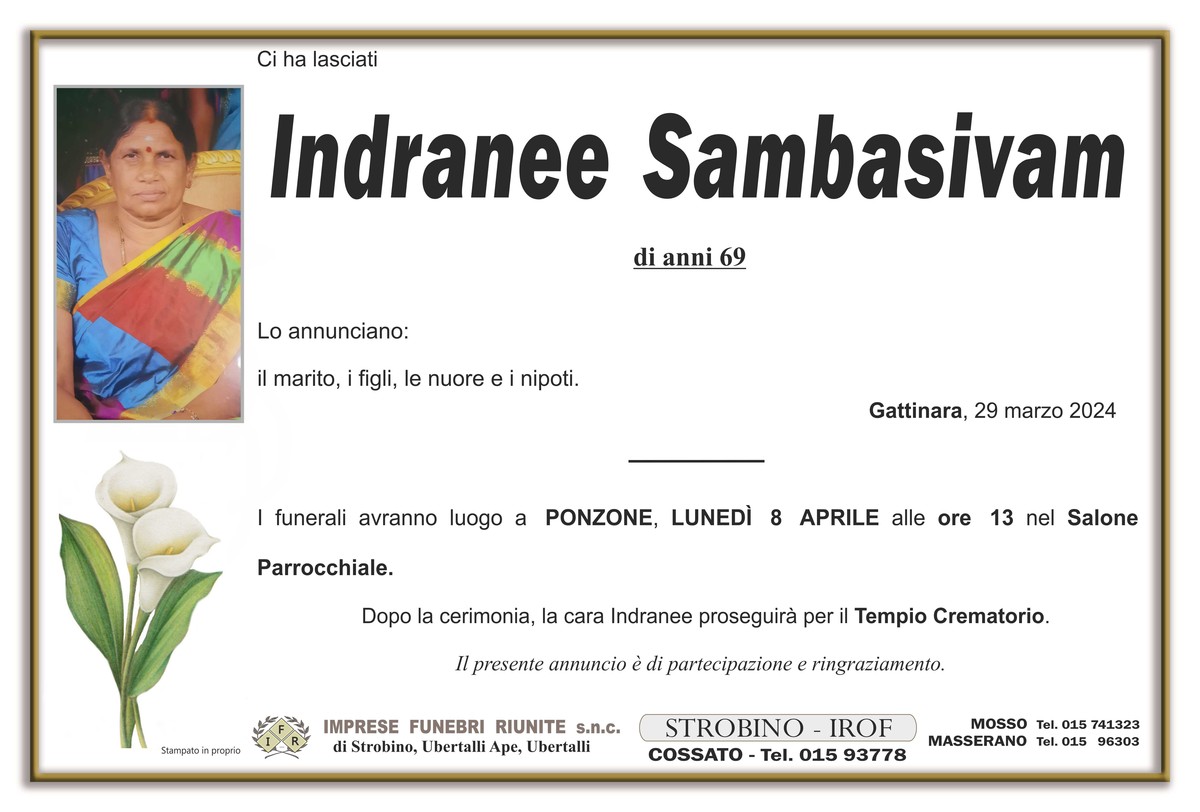 Indranee Sambasivam - Newsbiella.it