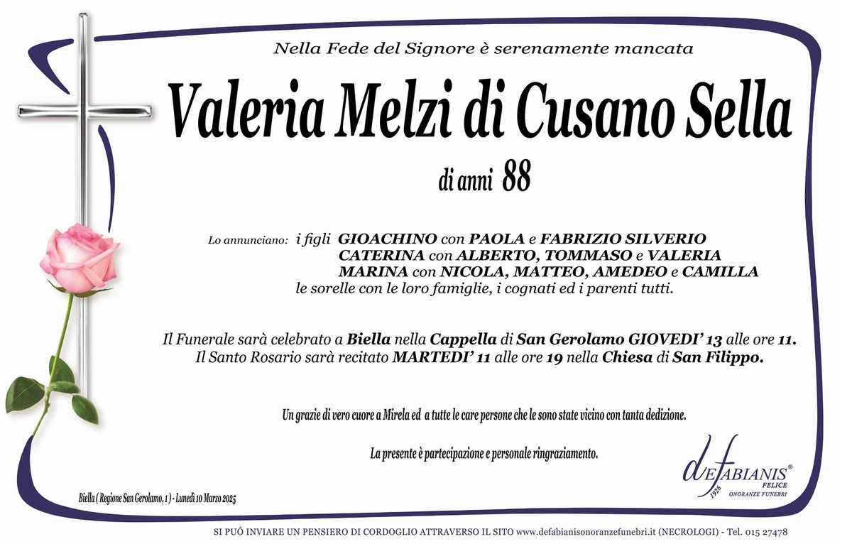 Valeria Melzi di Cusano Sella - Newsbiella.it