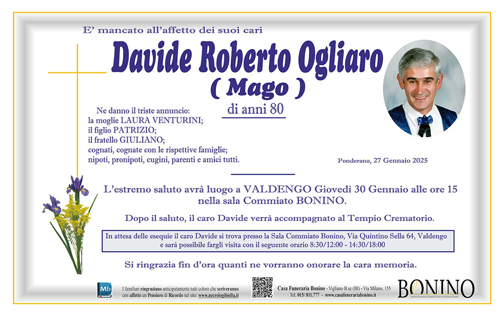Davide Roberto Ogliaro - Newsbiella.it