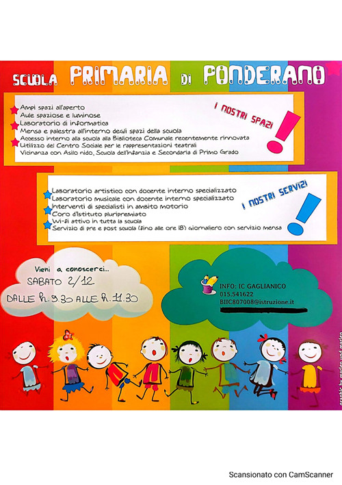 A Ponderano c'è l'open day della primaria - Newsbiella.it