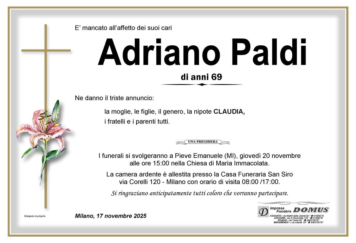 Adriano Paldi - Newsbiella.it