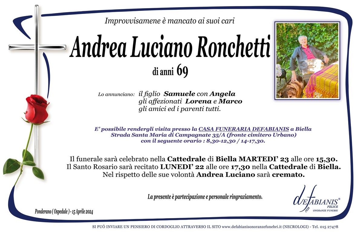 Andrea Luciano Ronchetti - Newsbiella.it