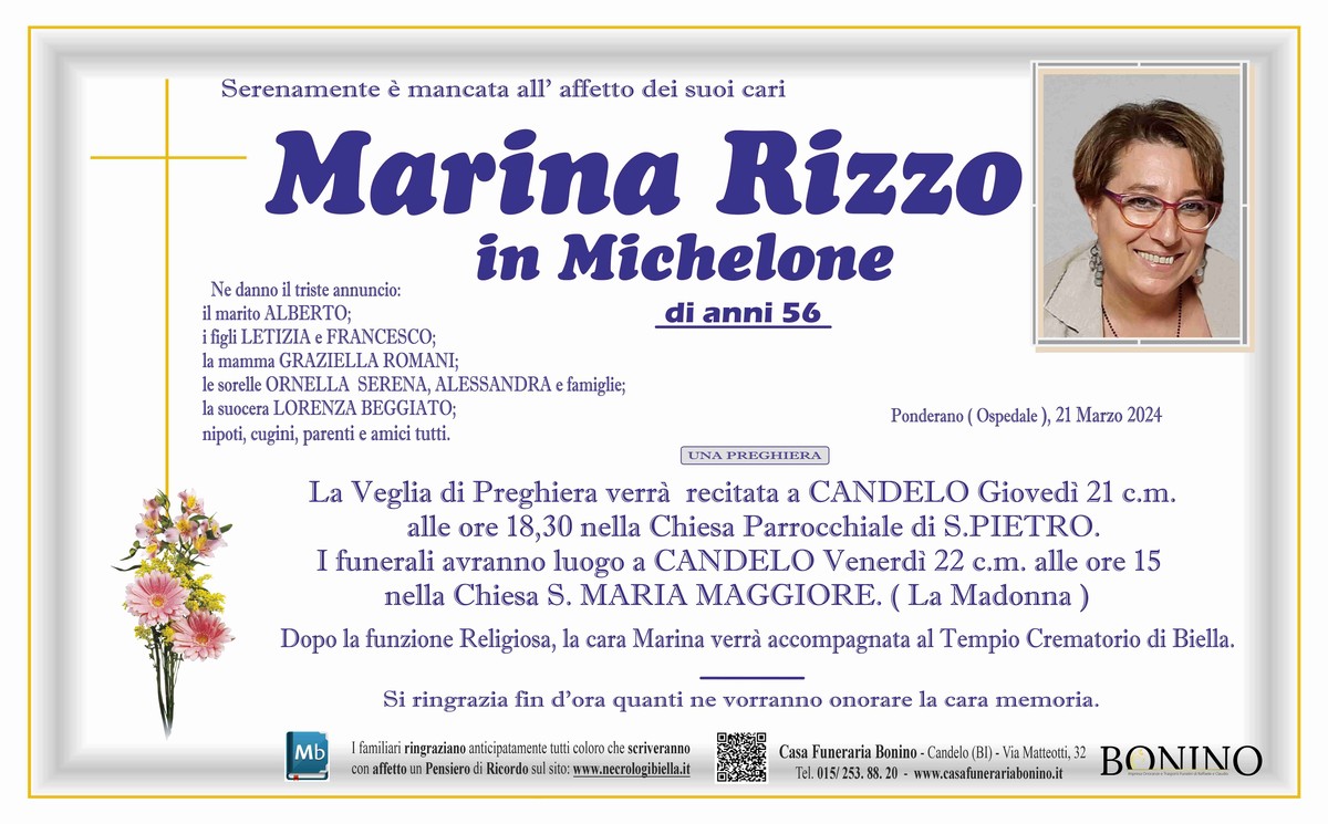 Marina Rizzo, in Michelone - Newsbiella.it