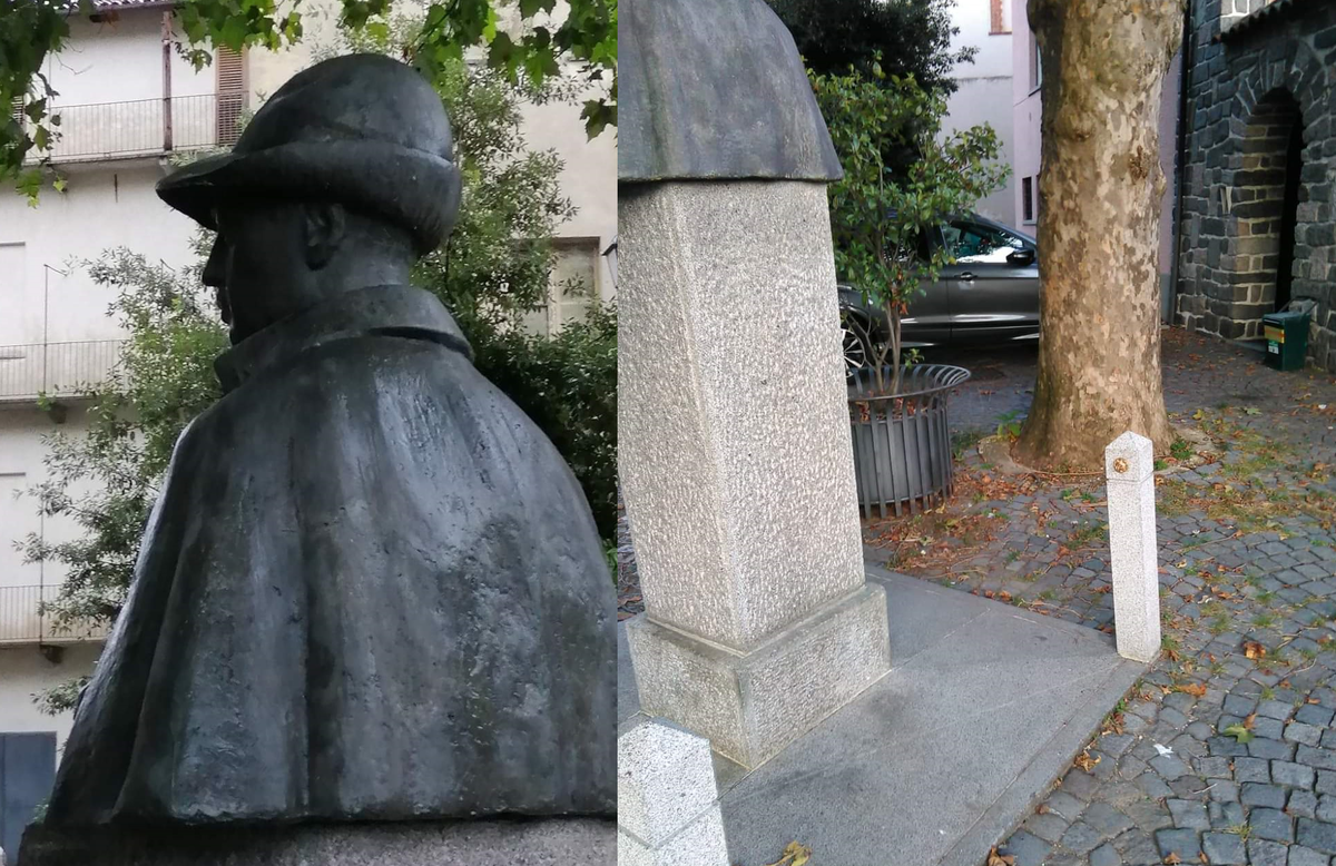 Biella, portata via la penna dalla statua dell'Alpino Mario Cucco ...