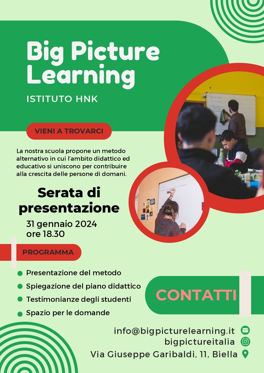 Biella, Big Picture Learning apre le porte al pubblico: la ...