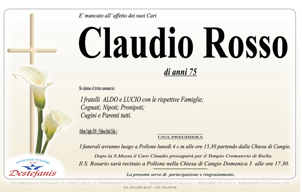 Claudio Rosso - Newsbiella.it