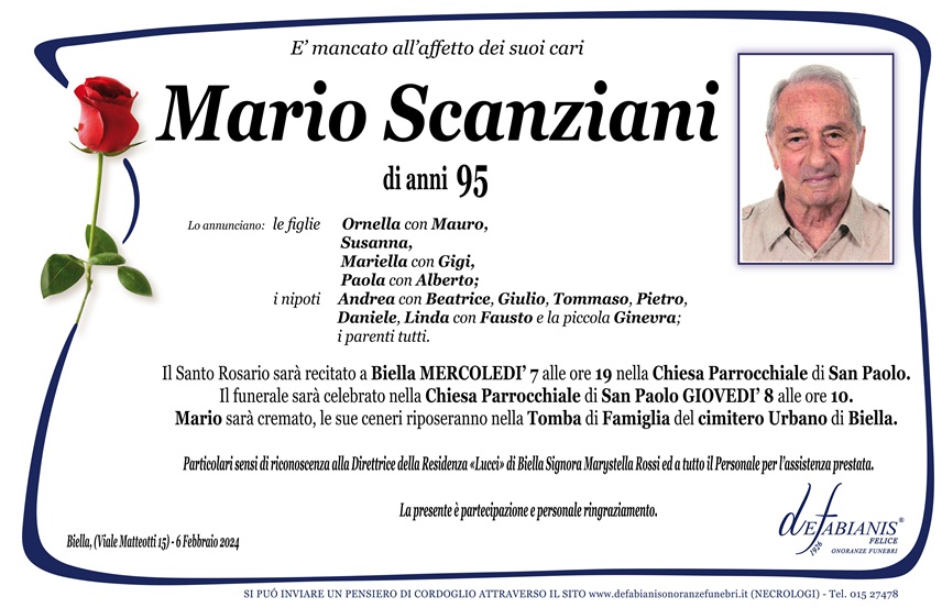 Mario Scanziani - Newsbiella.it