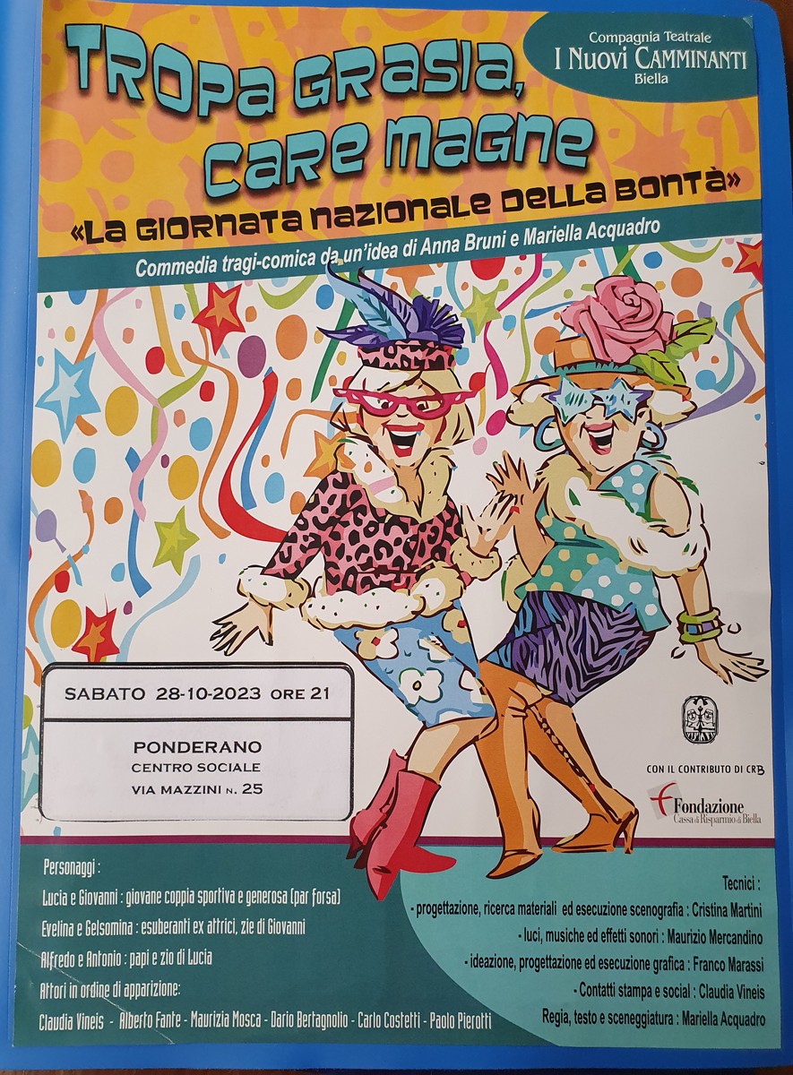Ponderano, “I Nuovi Camminanti” presentano una nuova commedia inedita ...