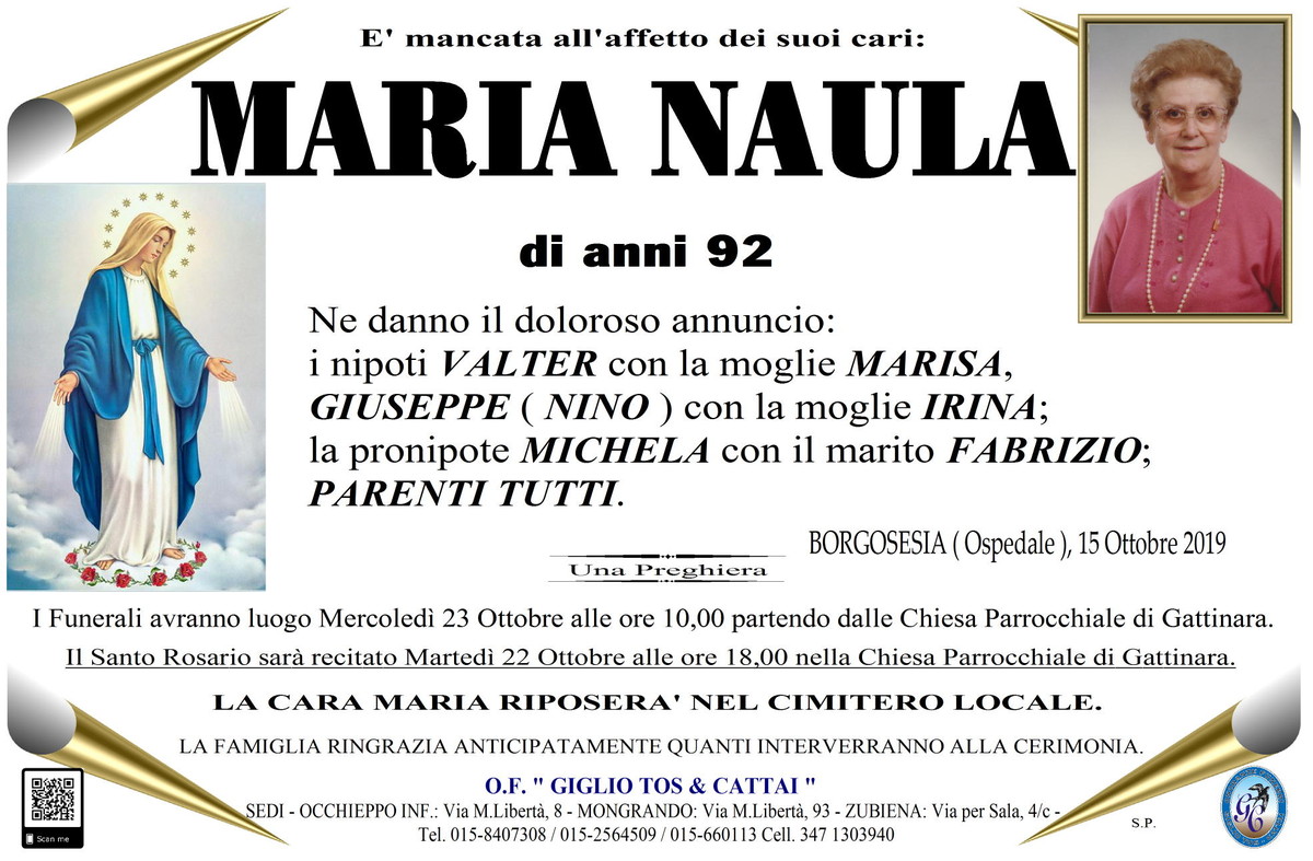 Maria Naula - Newsbiella.it