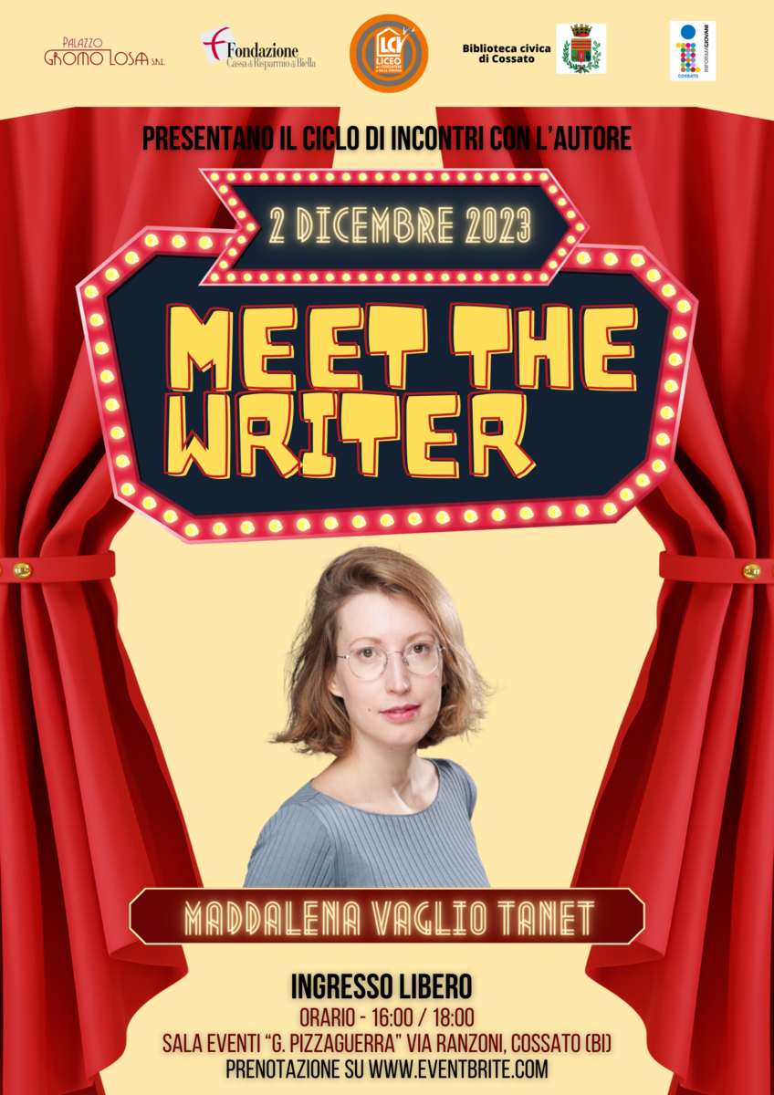 A Cossato Maddalena Vaglio Tanet ospite di "Meet the writer" - Newsbiella.it