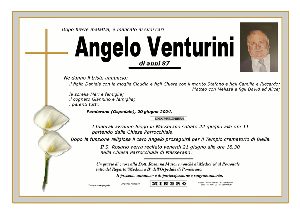 Angelo Venturini - Newsbiella.it