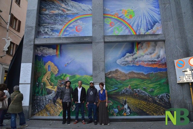A Biella si festeggia l'arte, inaugurato in centro un murales colorato ...