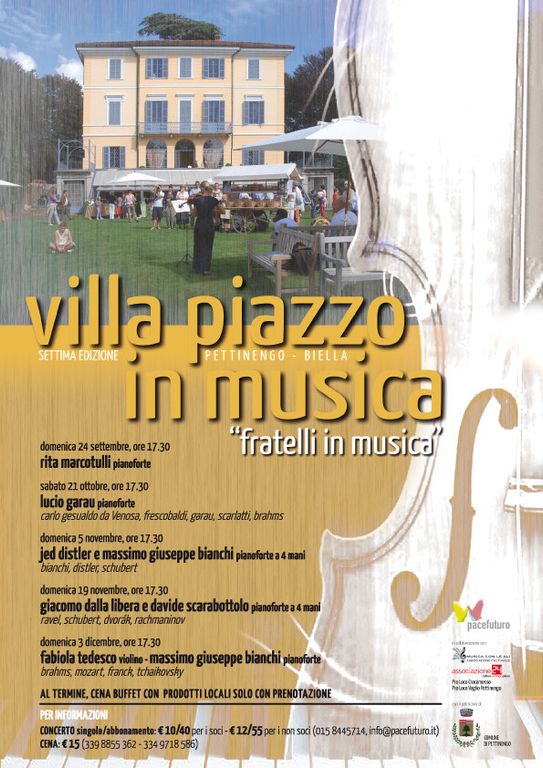 Pettinengo: Concerto del pianista e compositore Lucio Garau a Villa ...