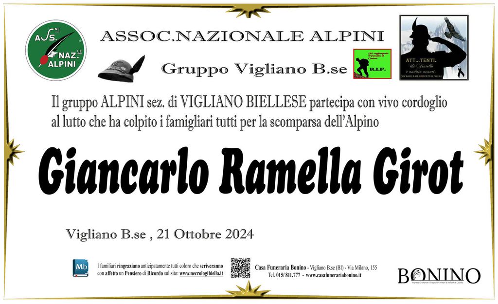 Giancarlo Ramella Girot - Partecipazione - Newsbiella.it