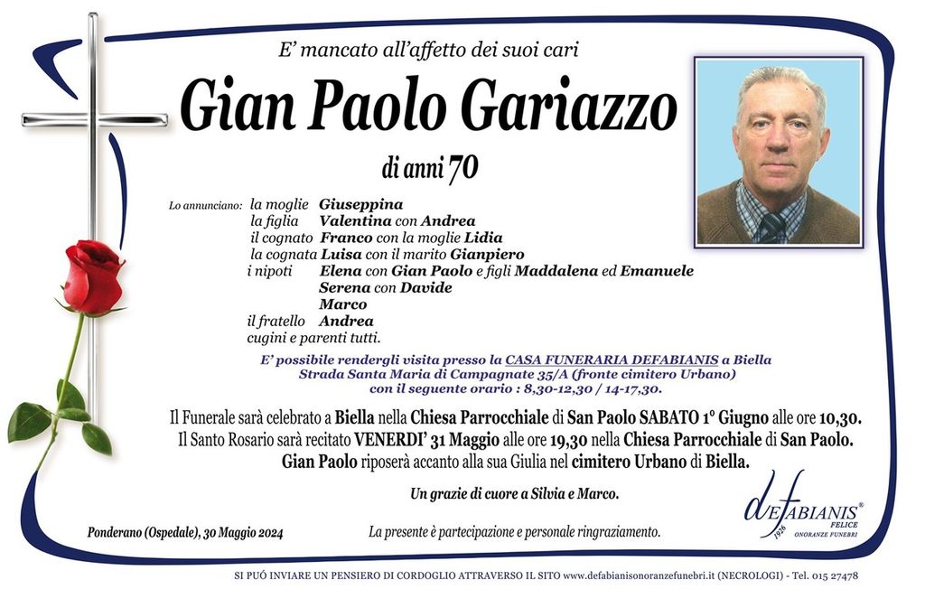 Gian Paolo Gariazzo - Newsbiella.it