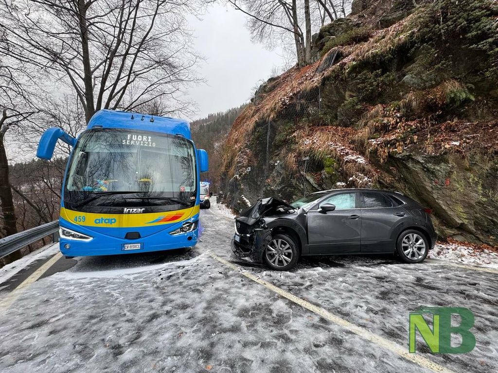 Scontro auto-bus sulla strada per Oropa, modifiche alla viabilità FOTO ...