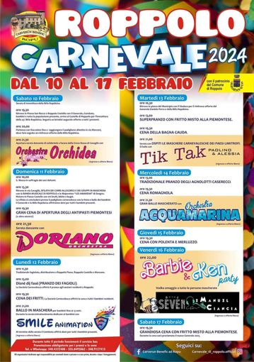 Carnevale benefico di Roppolo: dal 10 al 17 febbraio tutti gli eventi ...