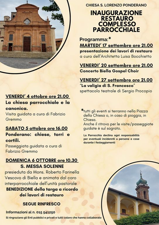 Ponderano, il restauro alla chiesa è terminato: verrà benedetta la ...