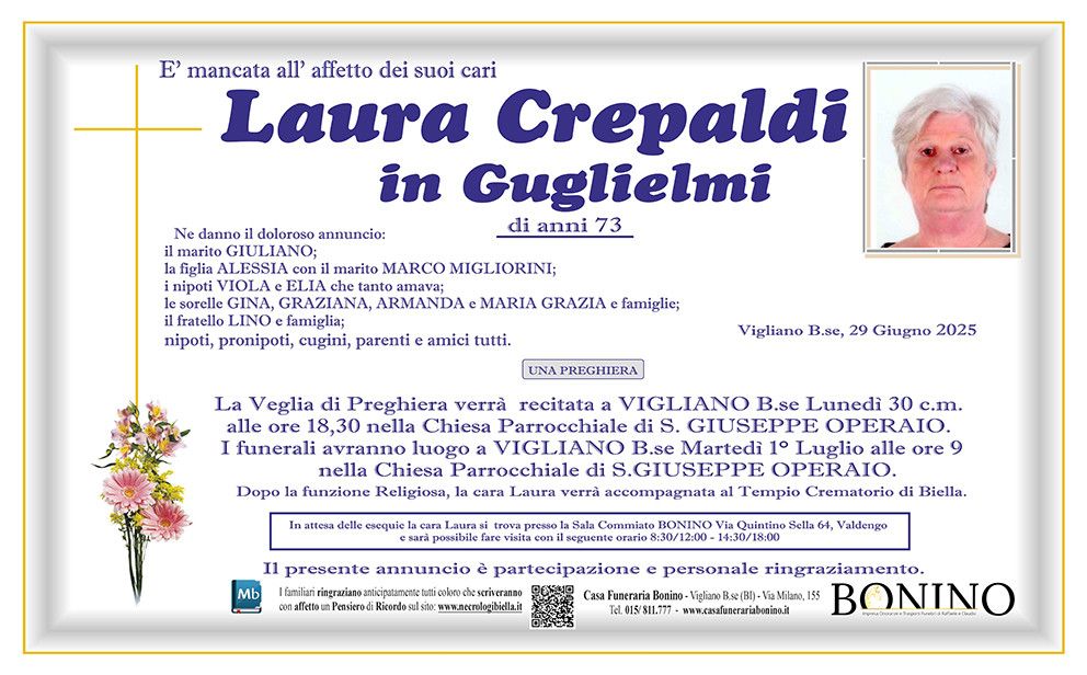 Laura Crepaldi in Guglielmi - Newsbiella.it